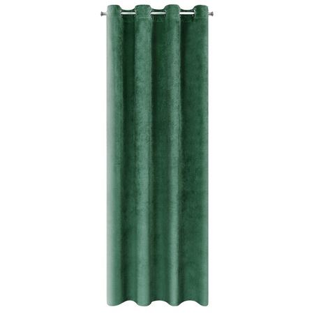 Perdea cu inele Eurofirany SUZANA 140x250 Verde inchis - eMAG.ro