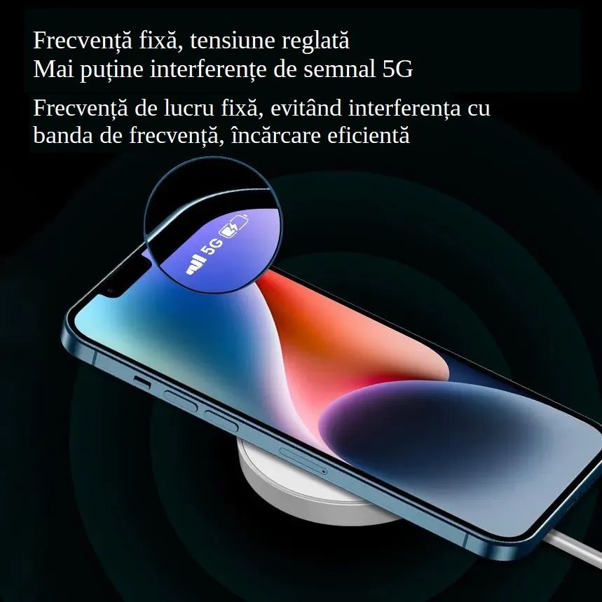 Incarcator Wireless MagSafe eOptima® N58, Fast-Charging 15W Universal, USB TIP C, compatibil cu ...