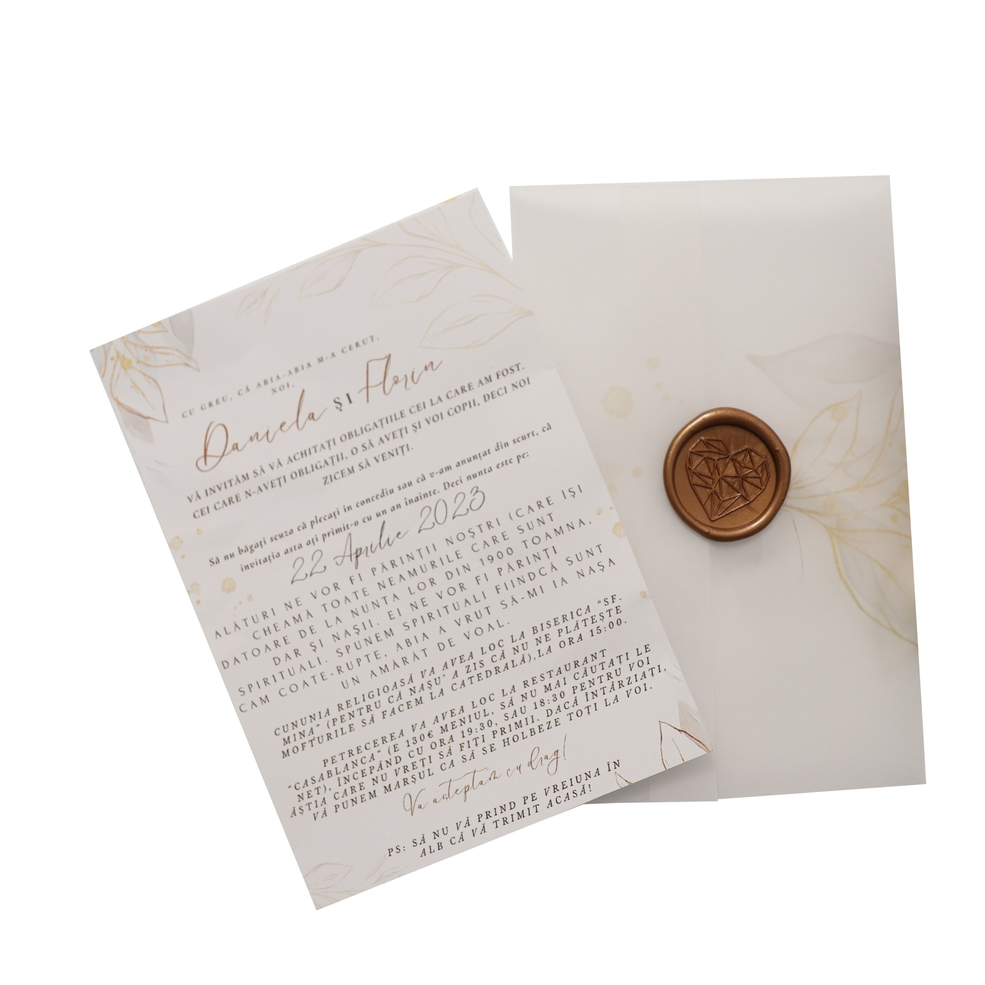 Invitatie de nunta cu text amuzant - eMAG.ro