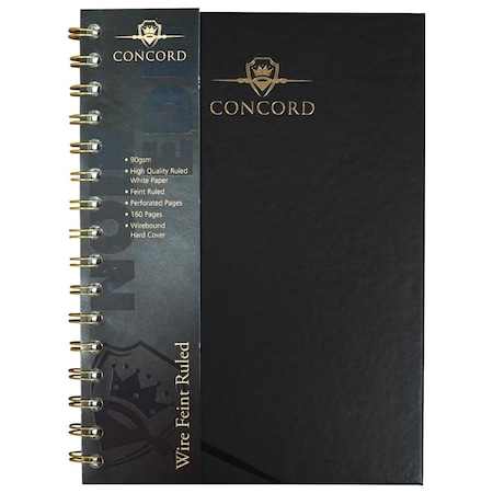 Caiet studentesc, PUKKA PAD, NOTEBOOK CONCORD A4 dictando, negru - eMAG.ro