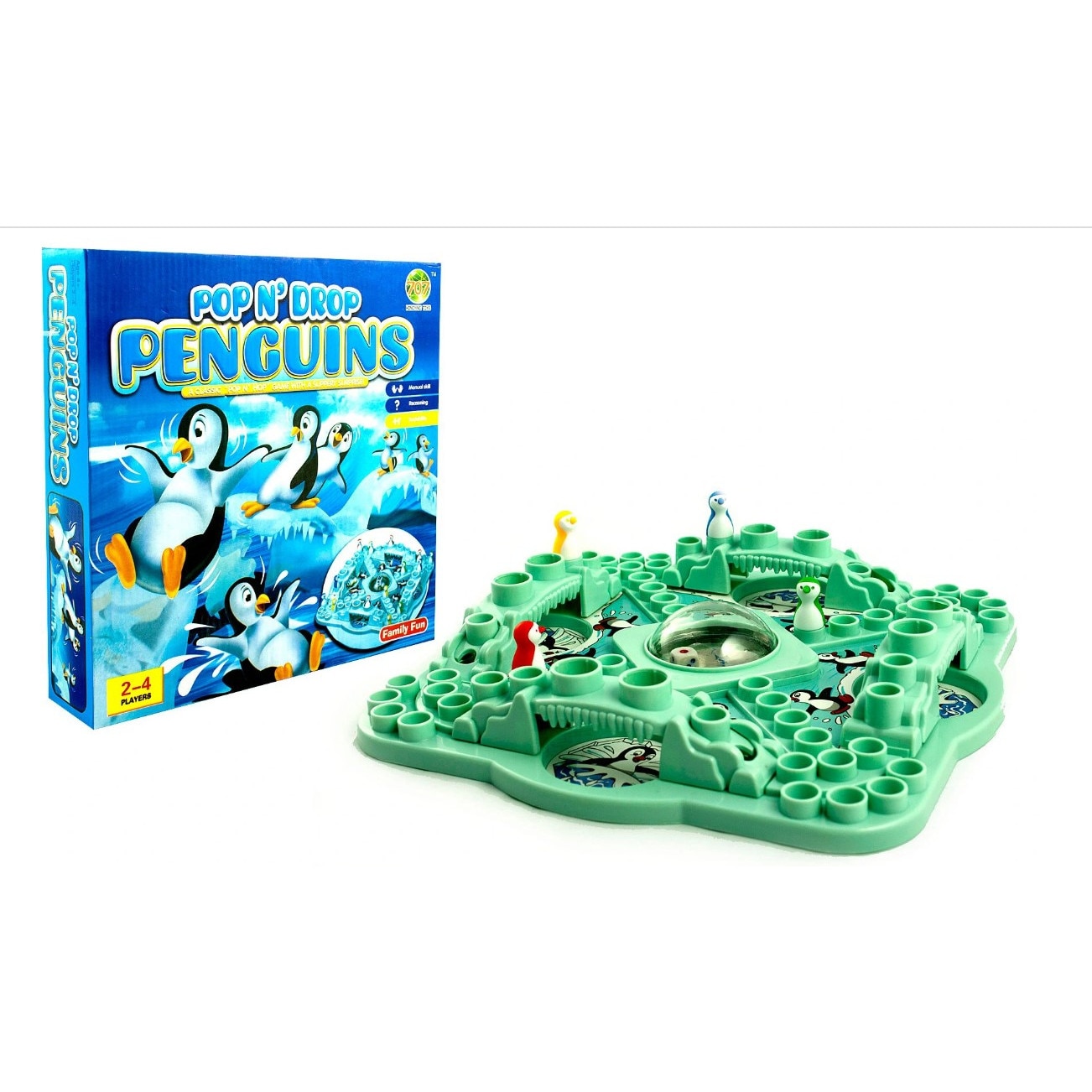 Set joc de familie Cursa de pinguini iMK®, pinguini pe gheata in ...