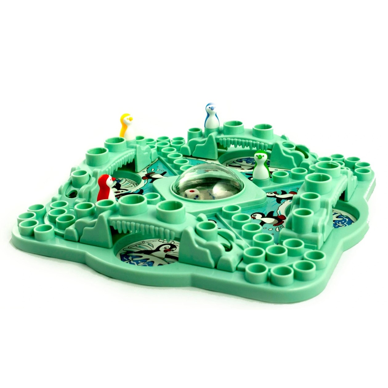 Set joc de familie Cursa de pinguini iMK®, pinguini pe gheata in ...