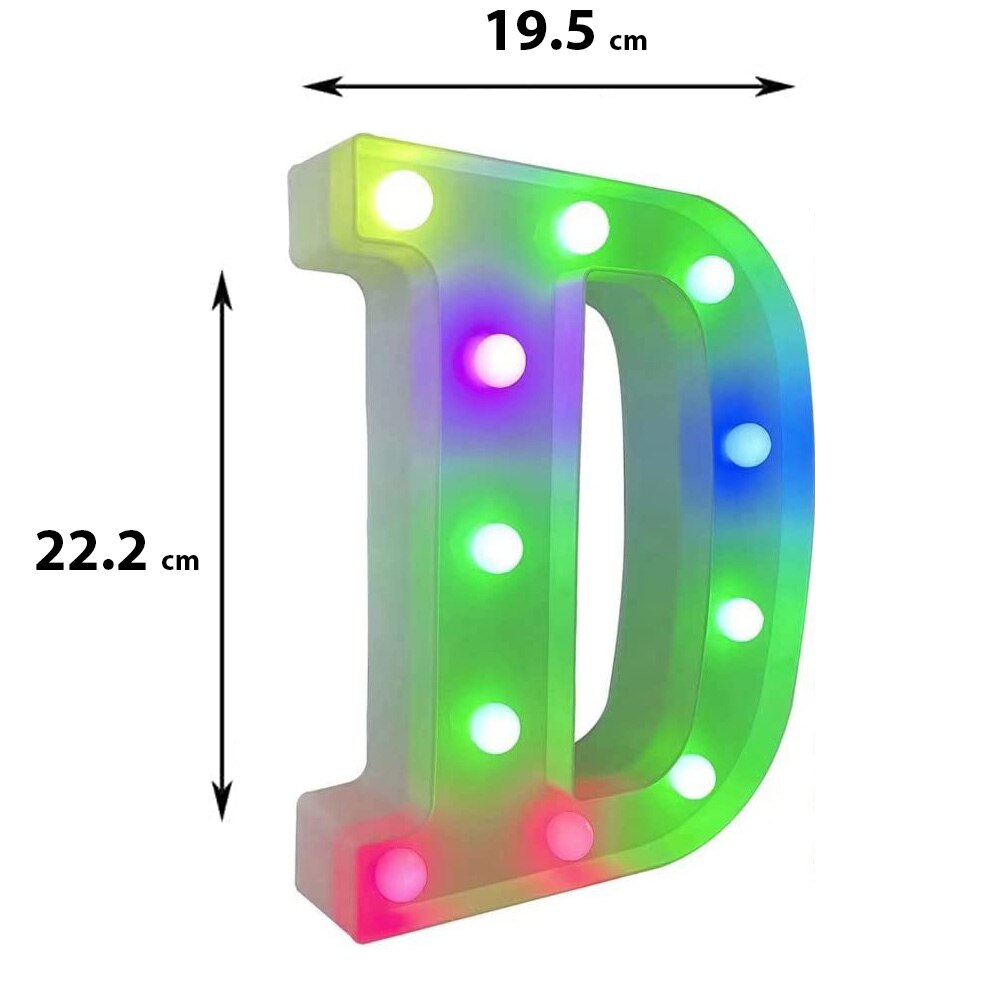 Litera 3d luminoasa led D, volumetrica, cu telecomanda pentru controlul ...