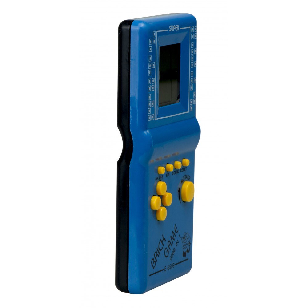 Consola joc clasic tetris 9999 in 1, brick game, albastru - eMAG.ro