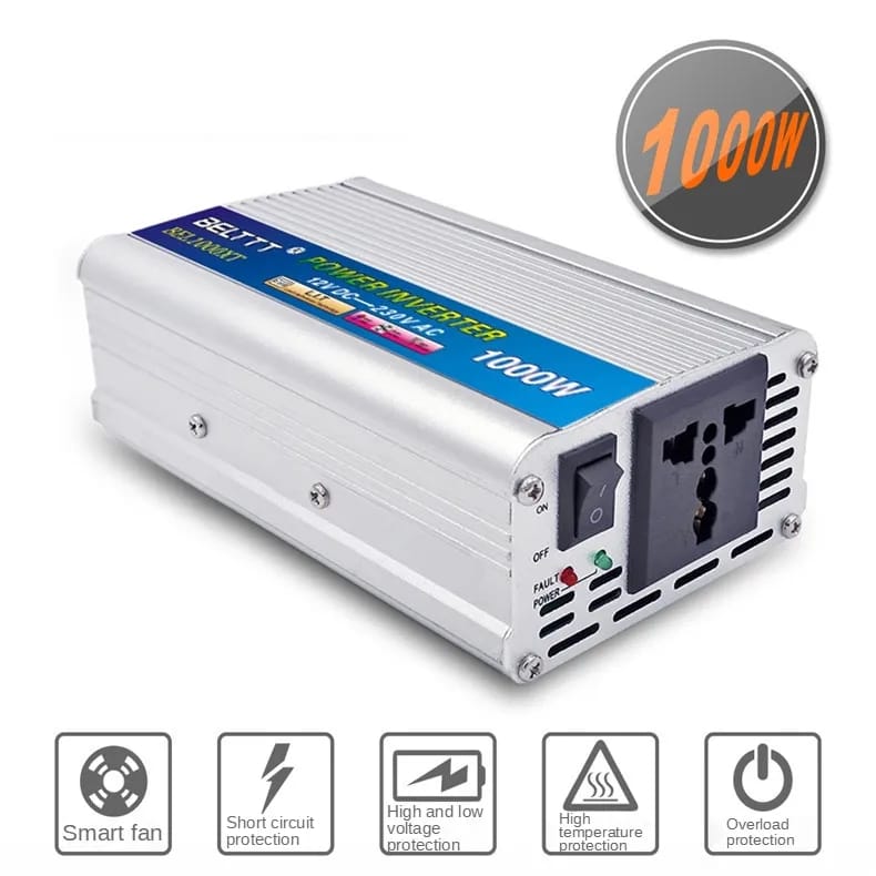 Автомобилен инвертор 1000W Beltt 12V – 230V AC, 220V BEL1000XT ...