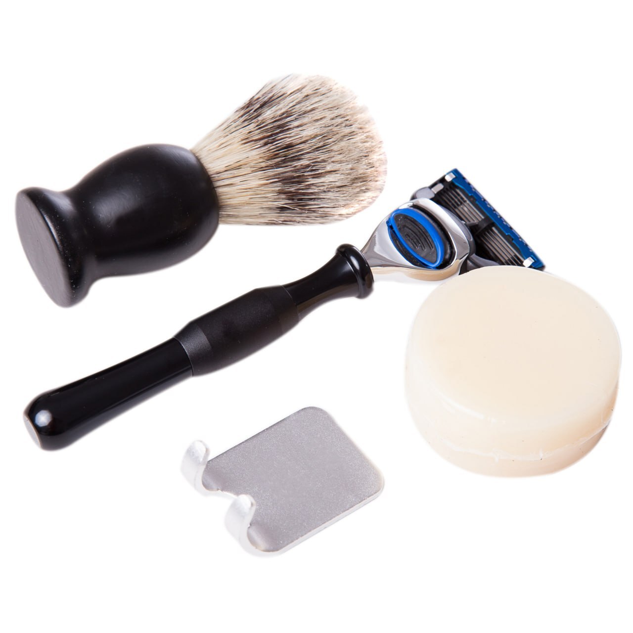 Set pentru barbierit cu aparat de ras Fusion5 Fixxia, 5 lame, maner din ...