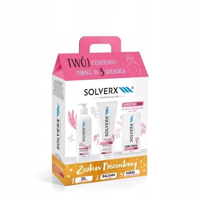 Комплект лосион за тяло душ гел крем за ръце Solverx За чувствителна кожа 2 X 250 Ml 50