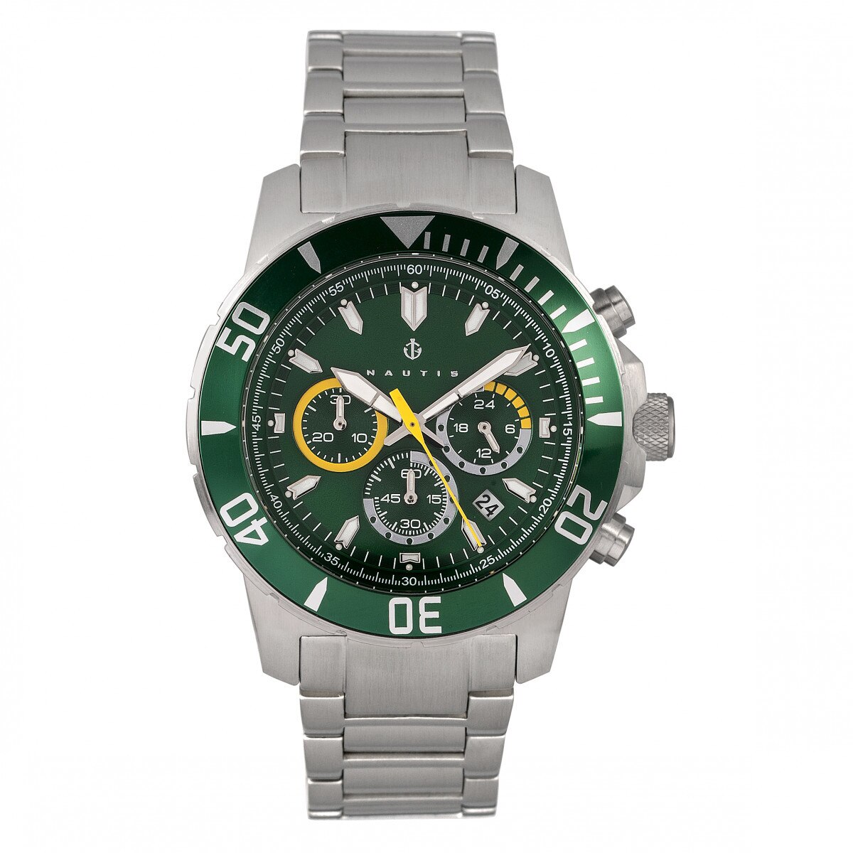Ceas, Nautis, Dive Chrono 500, Verde/Argintiu - eMAG.ro