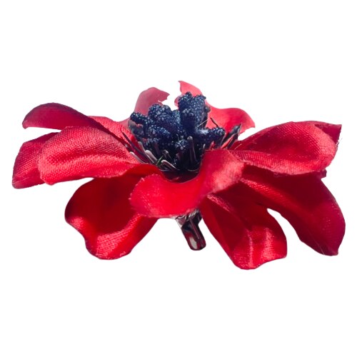 Agrafa de par, Handmade, Floare 3D, Clips, Cutie Cadou, Textil, Metal ...