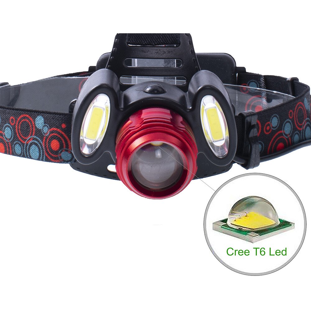 Високопроизводителен челник, фар 3x Cree T6 LED, 2 бр. 18650, 5000 ...