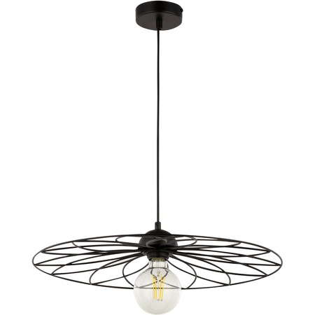 Lustra Sigma, Model floare, Otel, E27, 80 x 50 x 50 cm, Negru - eMAG.ro