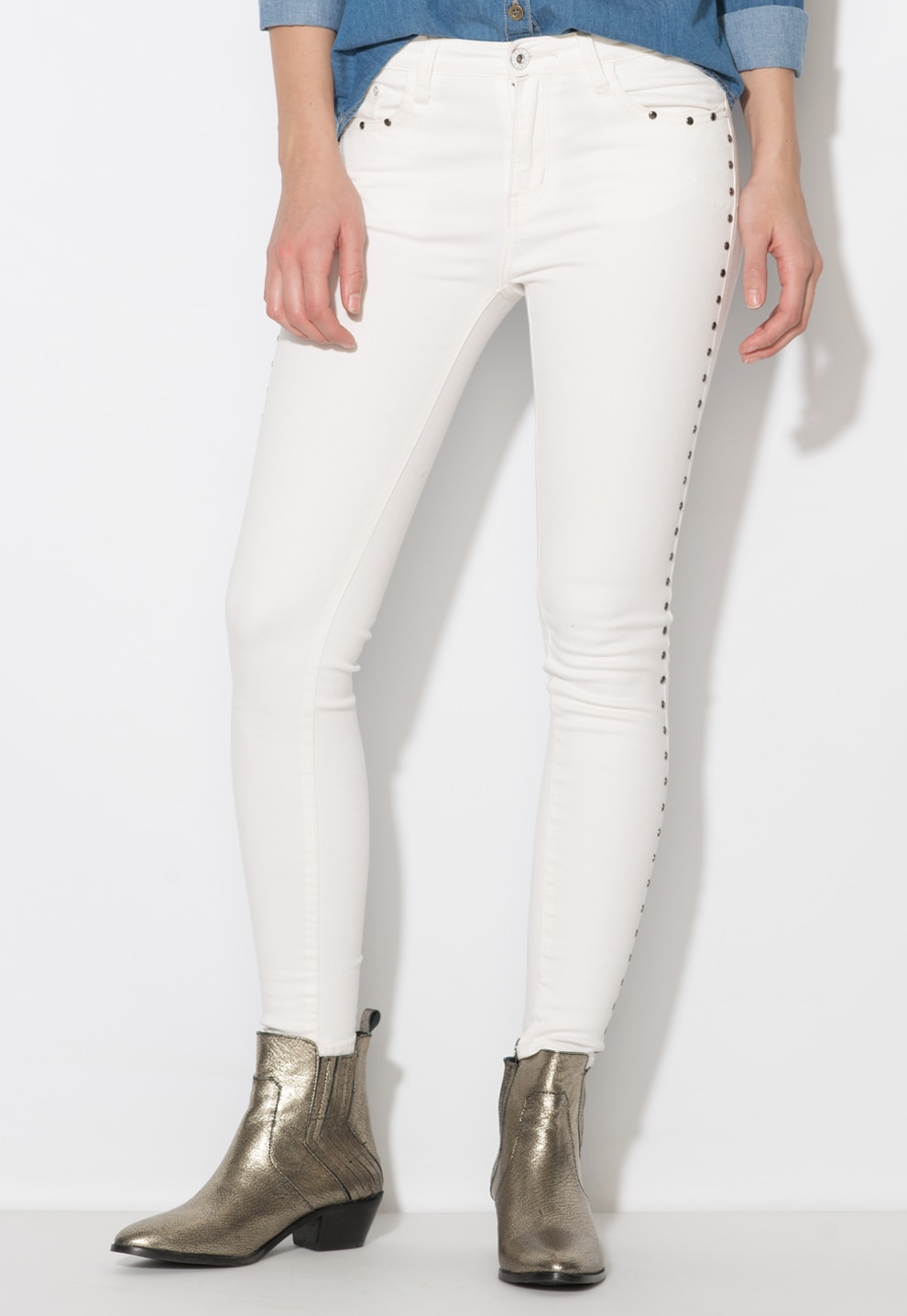 Zee Lane Denim Бели дънки с метални детайли 42 - eMAG.bg