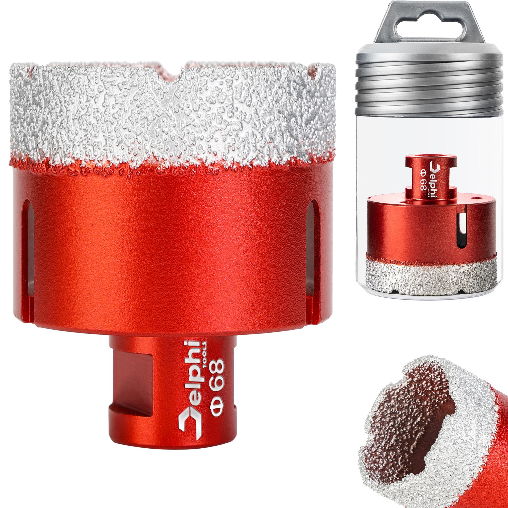 Carota diamantata Delphi TOOLS 68 mm filet M14 pentru gresie faianta ...