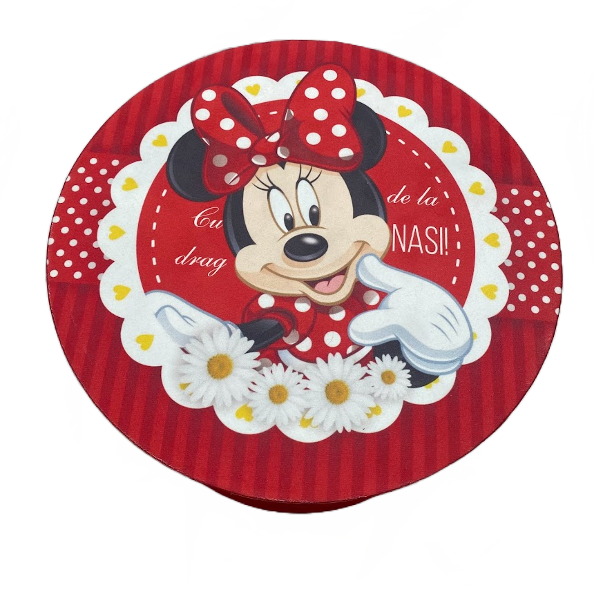 Cufar Trusou Botez Flower Minnie Mouse, Rosu - eMAG.ro