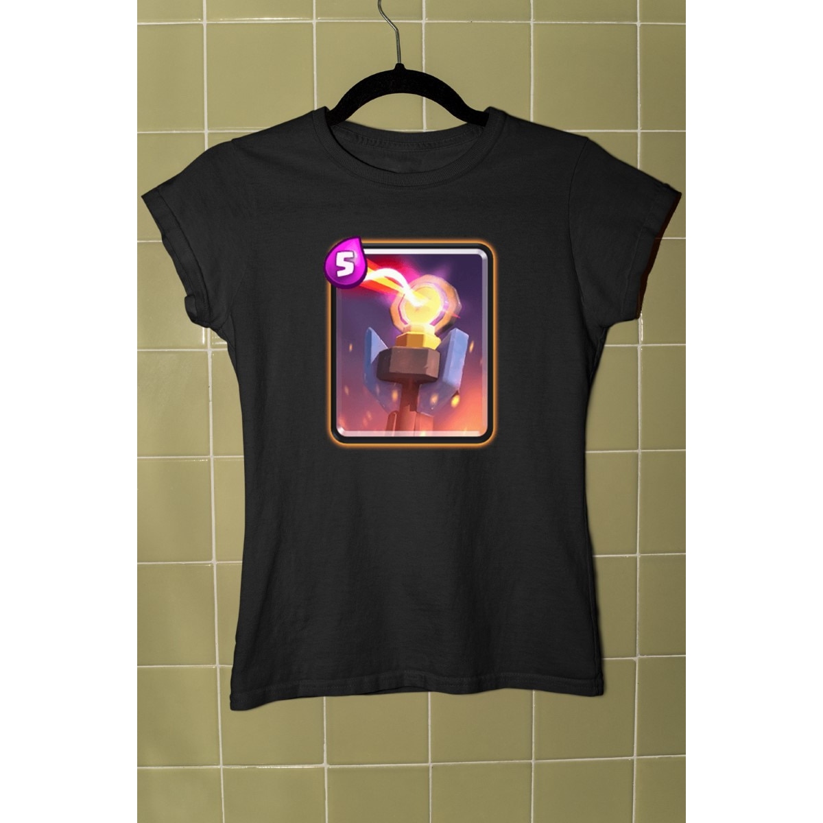 Tricou pentru dama personalizat Clash Royale - Inferno Tower, Negru, XL ...