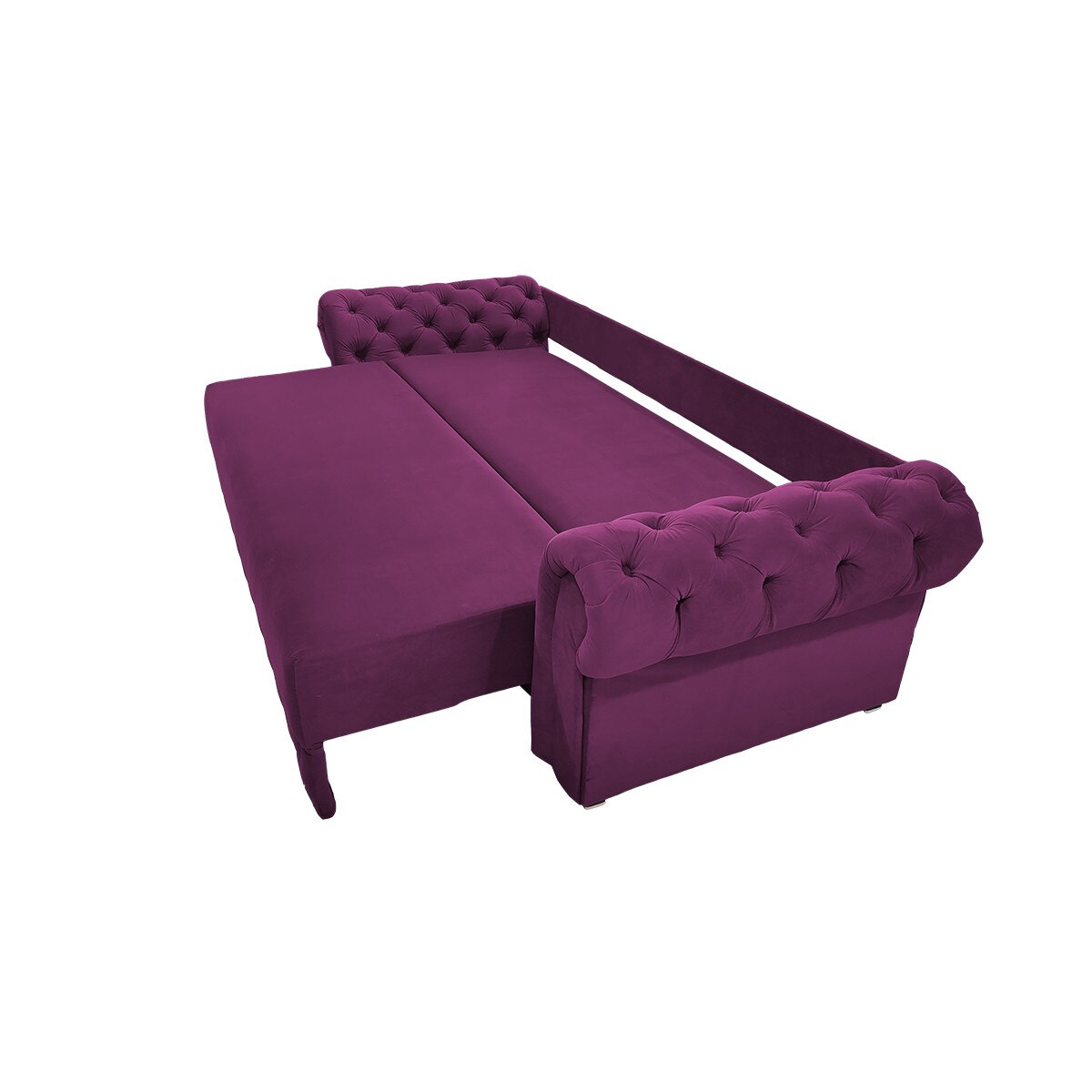 Canapea extensibila Betys, MobAmbient, Mov, material textil, cu cotiere ...
