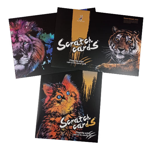 Set 3 planse de razuit, mari, format A3, feline - eMAG.ro