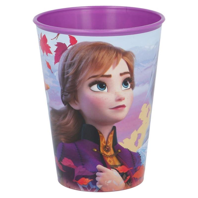 Pahar plastic Frozen, Anna si Elsa 260 ml Mov 260 ml - eMAG.ro
