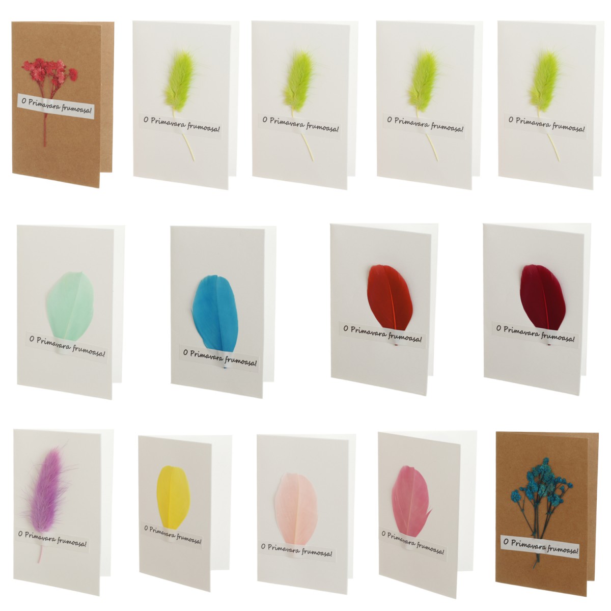 Set 14 felicitari cu modele aplicate, PAMI, FEL-17, 15x9 cm - eMAG.ro