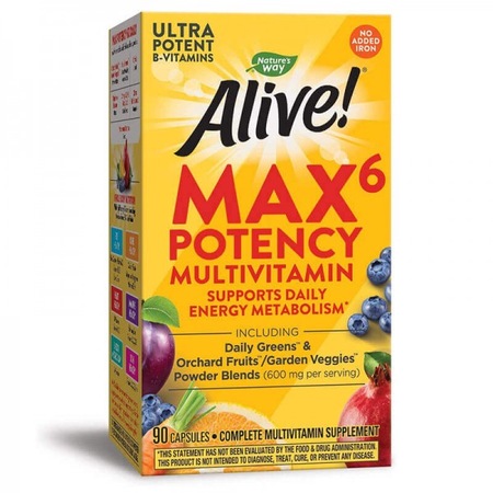 Хранителна добавка Nature’s Way, Alive! Max6 Max Potency Multivitamin ...