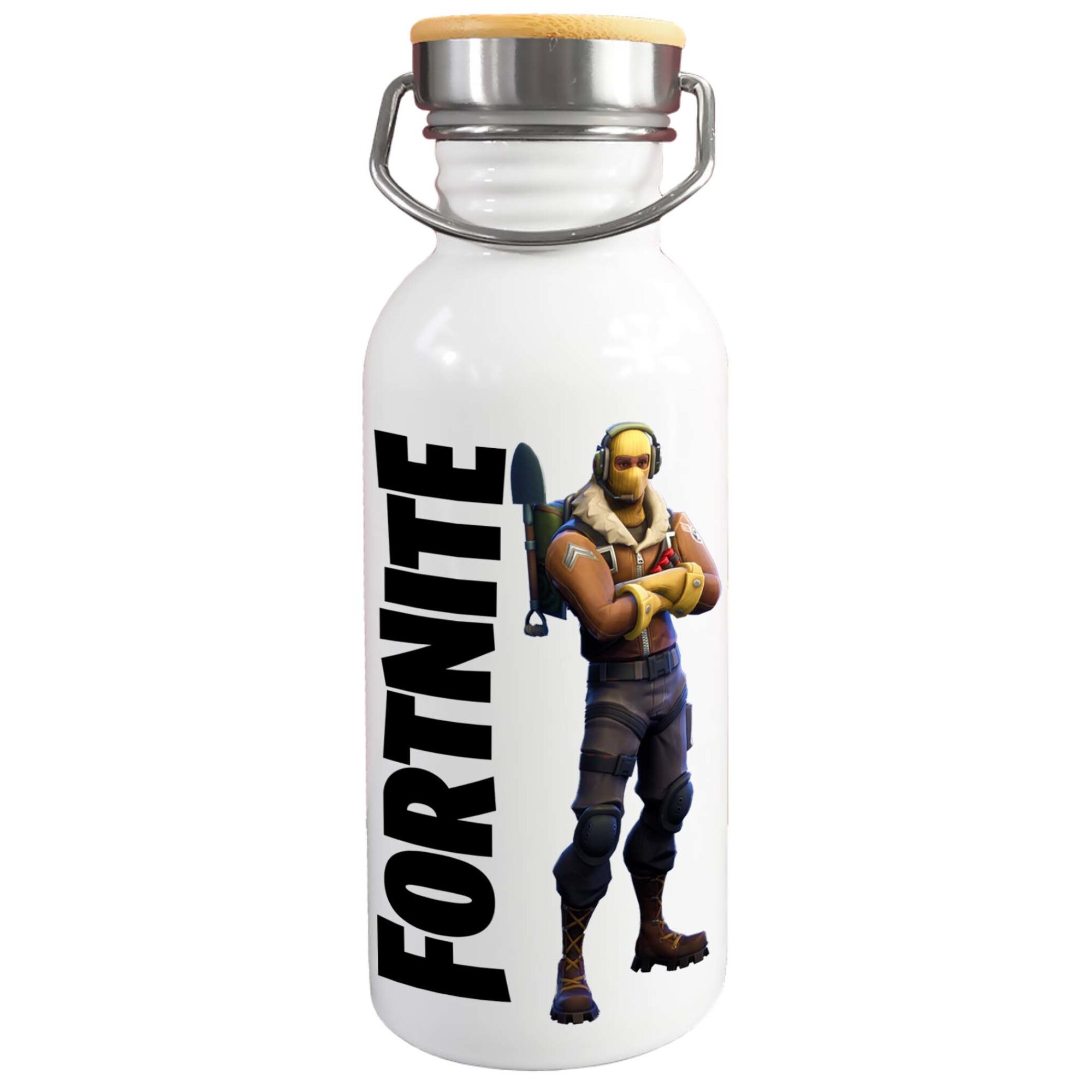 Стоманена бутилка за вода с принт Fortnite Raptor, Tralala, 650 ml ...