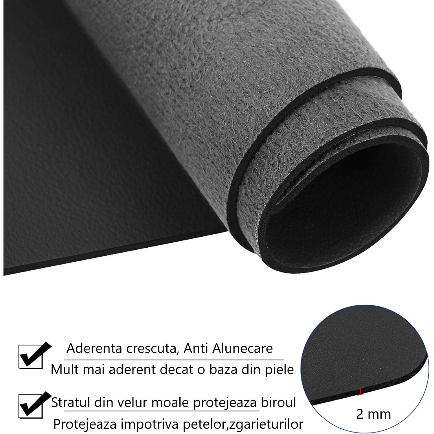 Mapa de Birou, Freya XXL, 90 x 45 CM, Piele PU, Cu 1 Fata ...