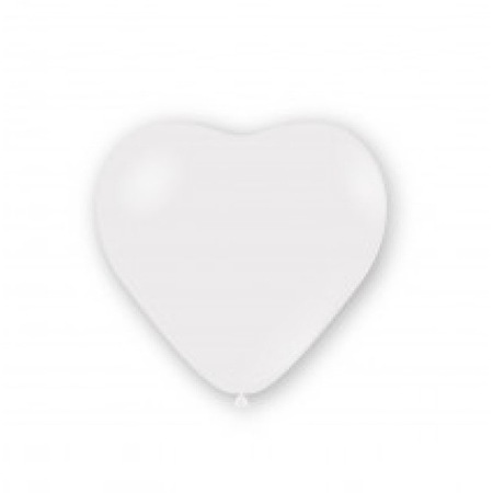 Set 25 baloane latex inimi albe 12 cm - eMAG.ro