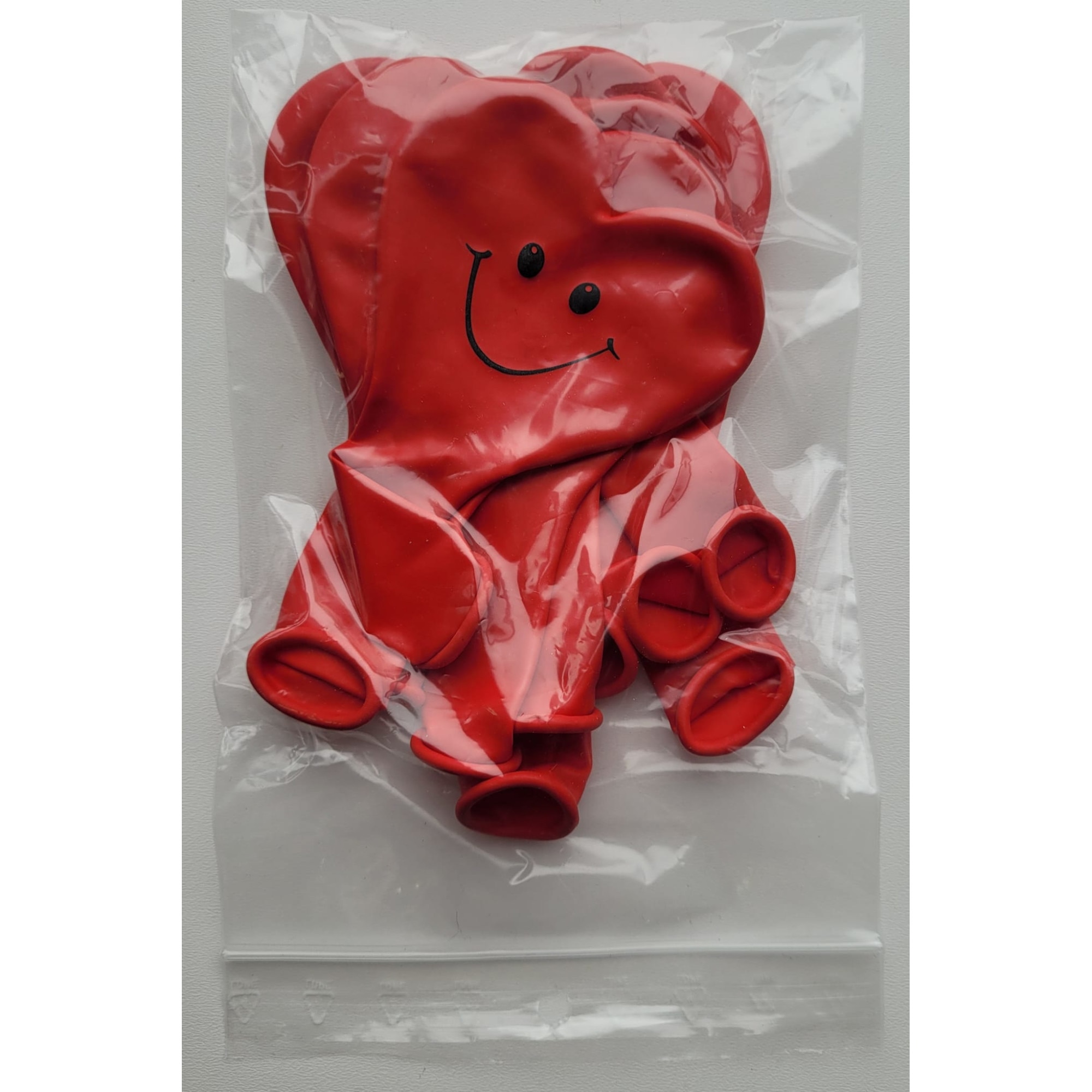 Set 10 baloane inima rosie smile face / fata zambitoare 28 cm - eMAG.ro