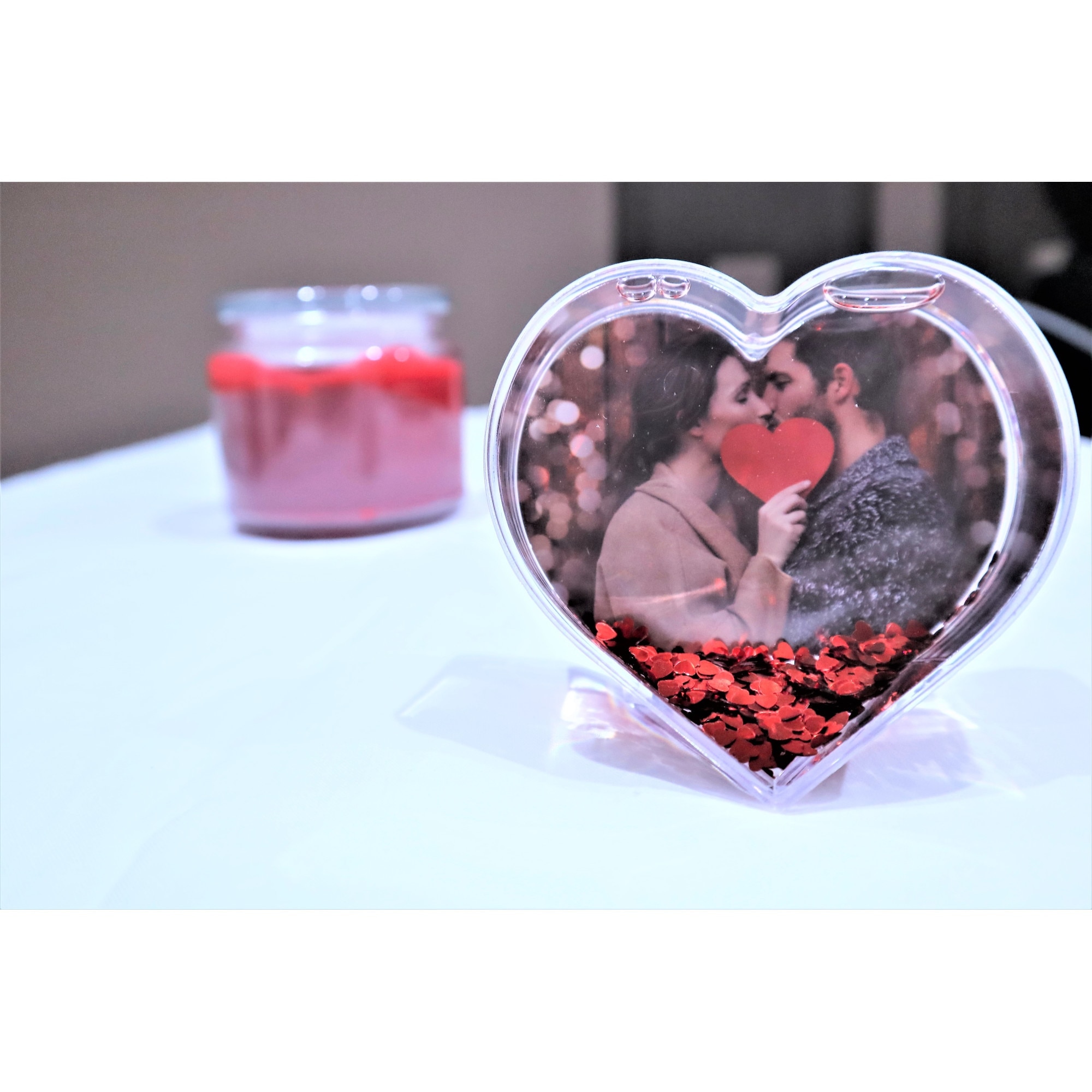 Rama acrilica foto inima, cadoul perfect pentru Dragobete, 9.5 x 4.5 x ...