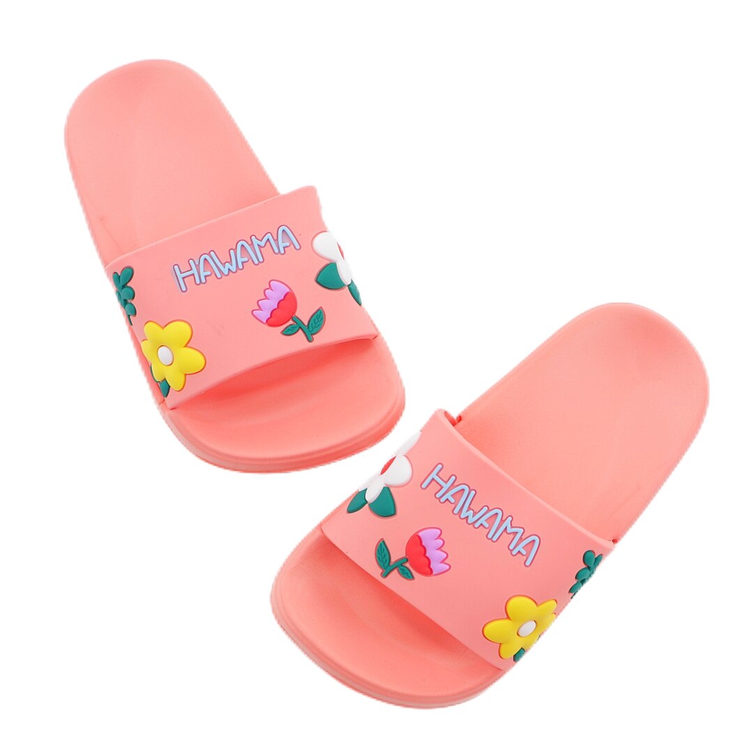 Papuci pentru copii, imprimeu floral, F301, roz, 25 EU - eMAG.ro