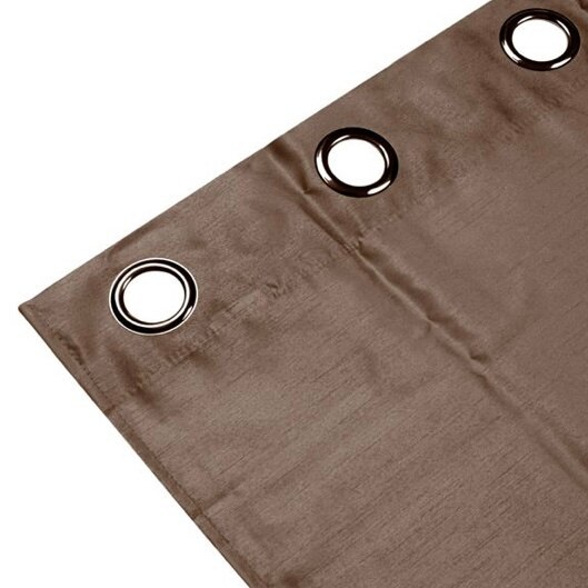 Set 2 draperii, maro, cu inele metalice, 140 x 260 cm - eMAG.ro