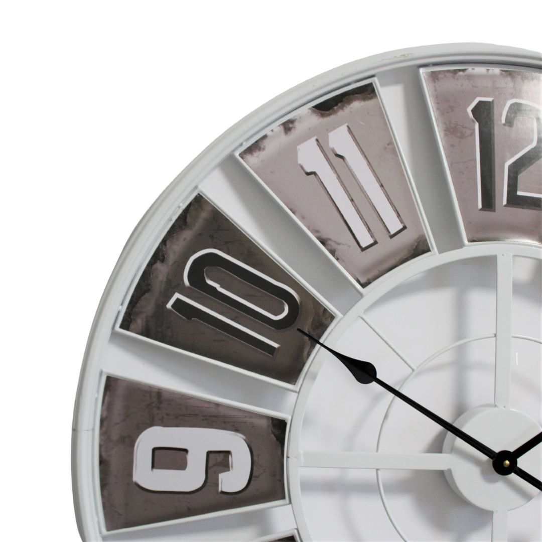 Ceas de perete metal 80cm alb - eMAG.ro