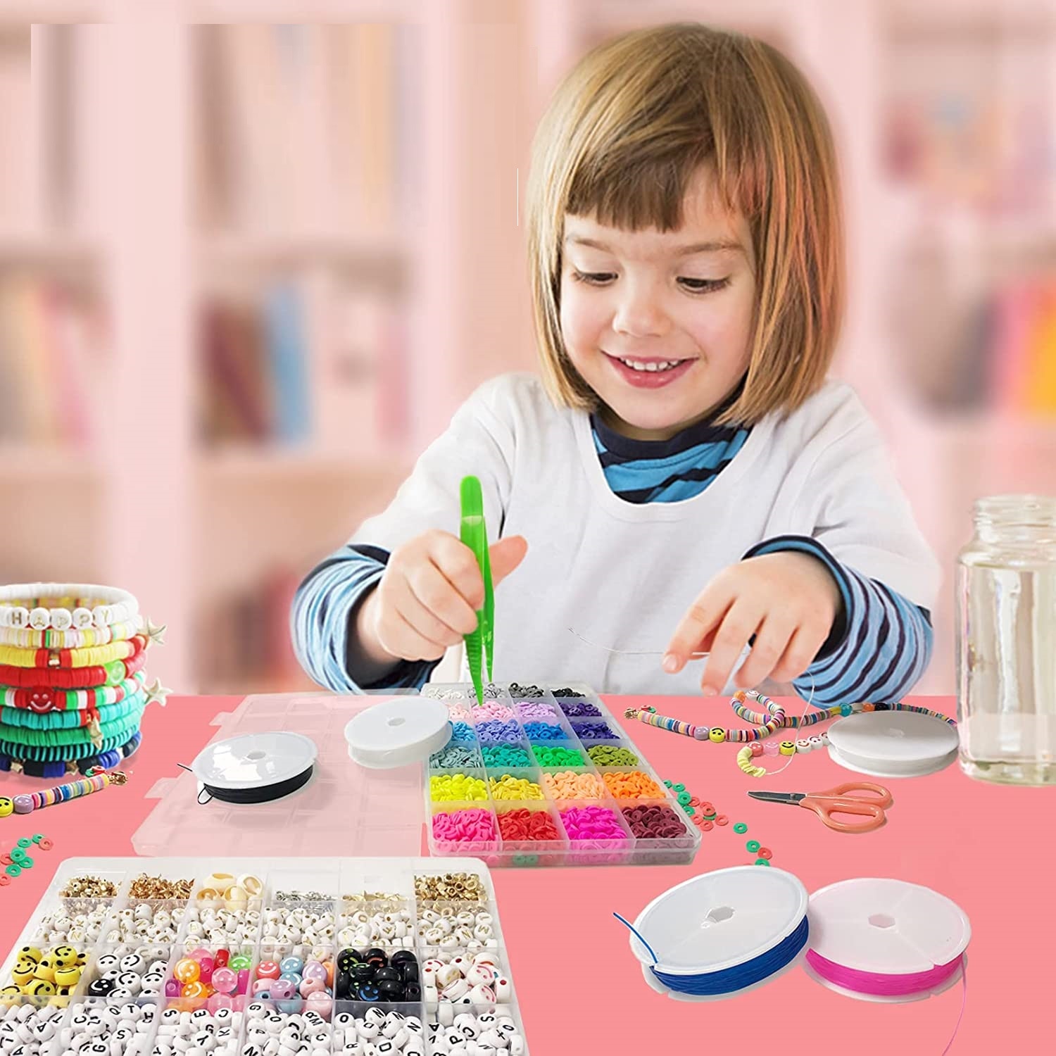 Set Creativ DIY Bratari 7200 buc Multicolor - eMAG.ro