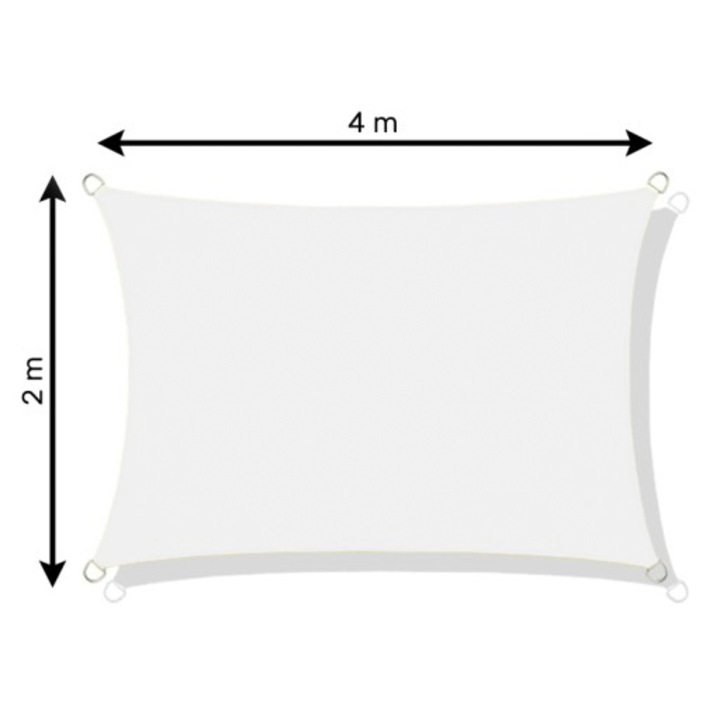 Panza parasolar pentru balcon/gradina/terasa, Zolta, Tesatura, 2x4m ...
