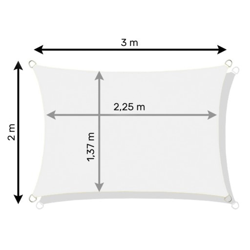 Panza parasolar pentru balcon/gradina/terasa, Zolta, Tesatura, 3x2m ...