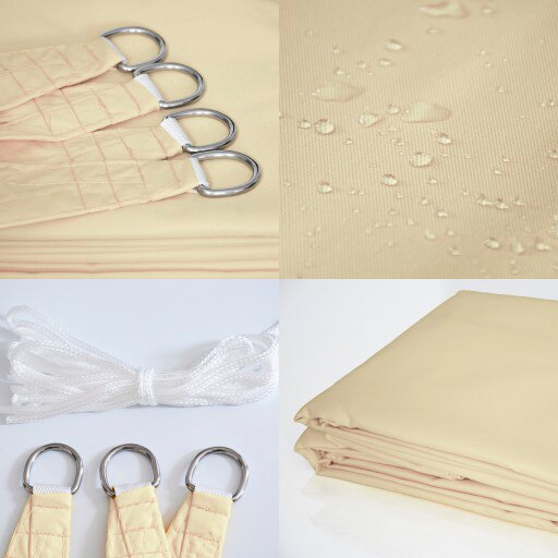 Panza parasolar pentru balcon/gradina/terasa, Zolta, Tesatura, 4x3m ...