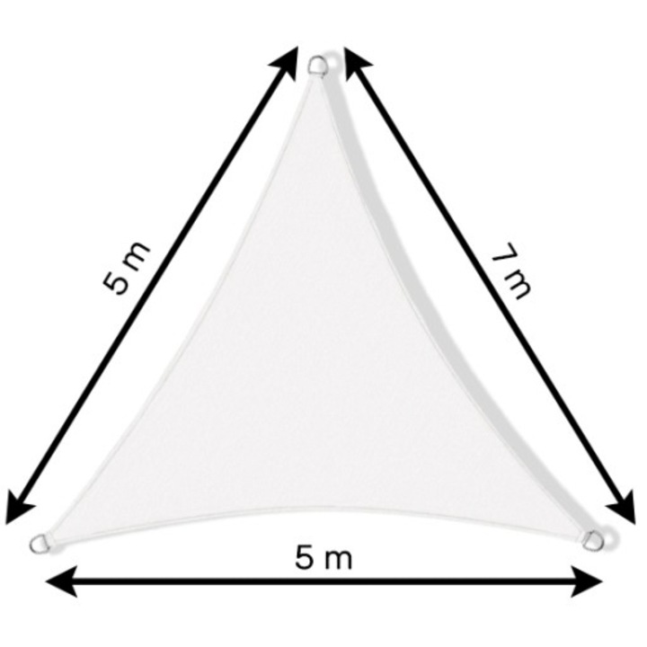 Panza parasolar pentru balcon/gradina/terasa, Zolta, Tesatura, 7x5x5m ...