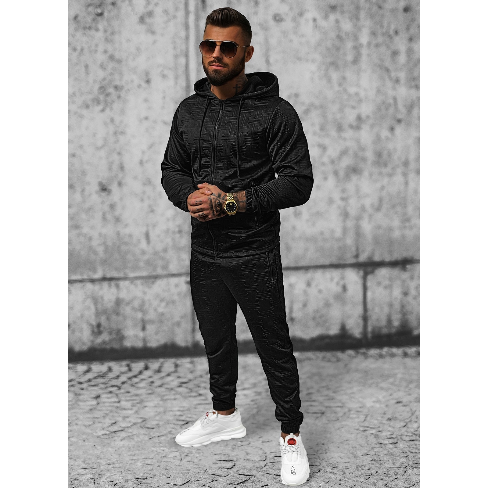 Compleu sport barbati negru OZONEE O/3A162 XXL - eMAG.ro