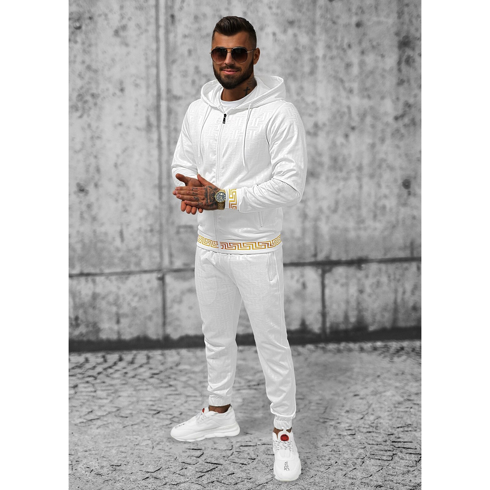 Compleu sport barbati alb OZONEE O/3A161 XL - eMAG.ro