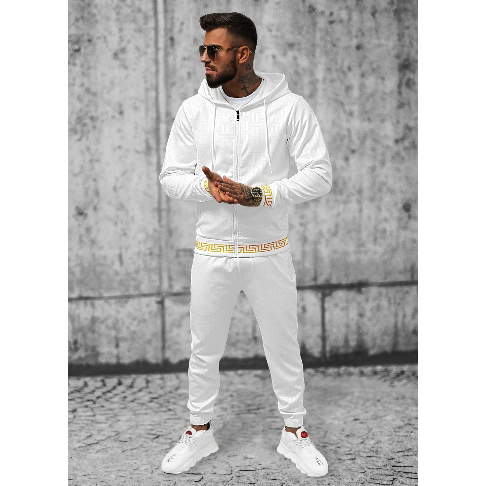 Compleu sport barbati alb OZONEE O/3A161 XL - eMAG.ro
