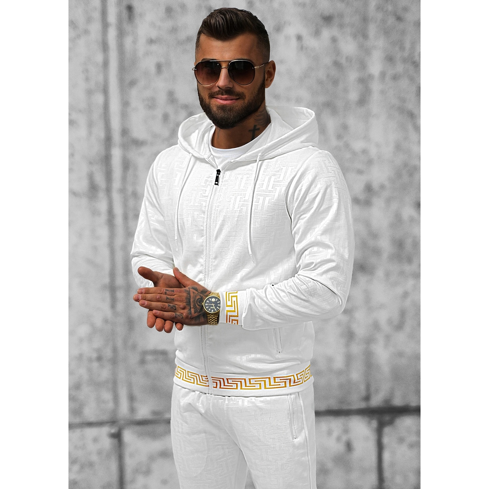 Compleu sport barbati alb OZONEE O/3A161 XL - eMAG.ro
