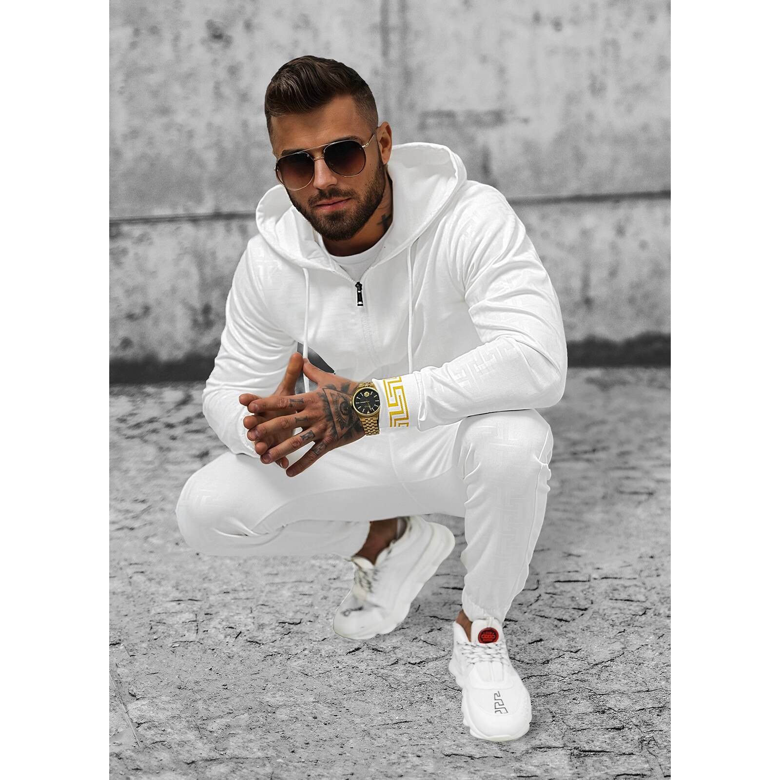 Compleu sport barbati alb OZONEE O/3A161 XL - eMAG.ro