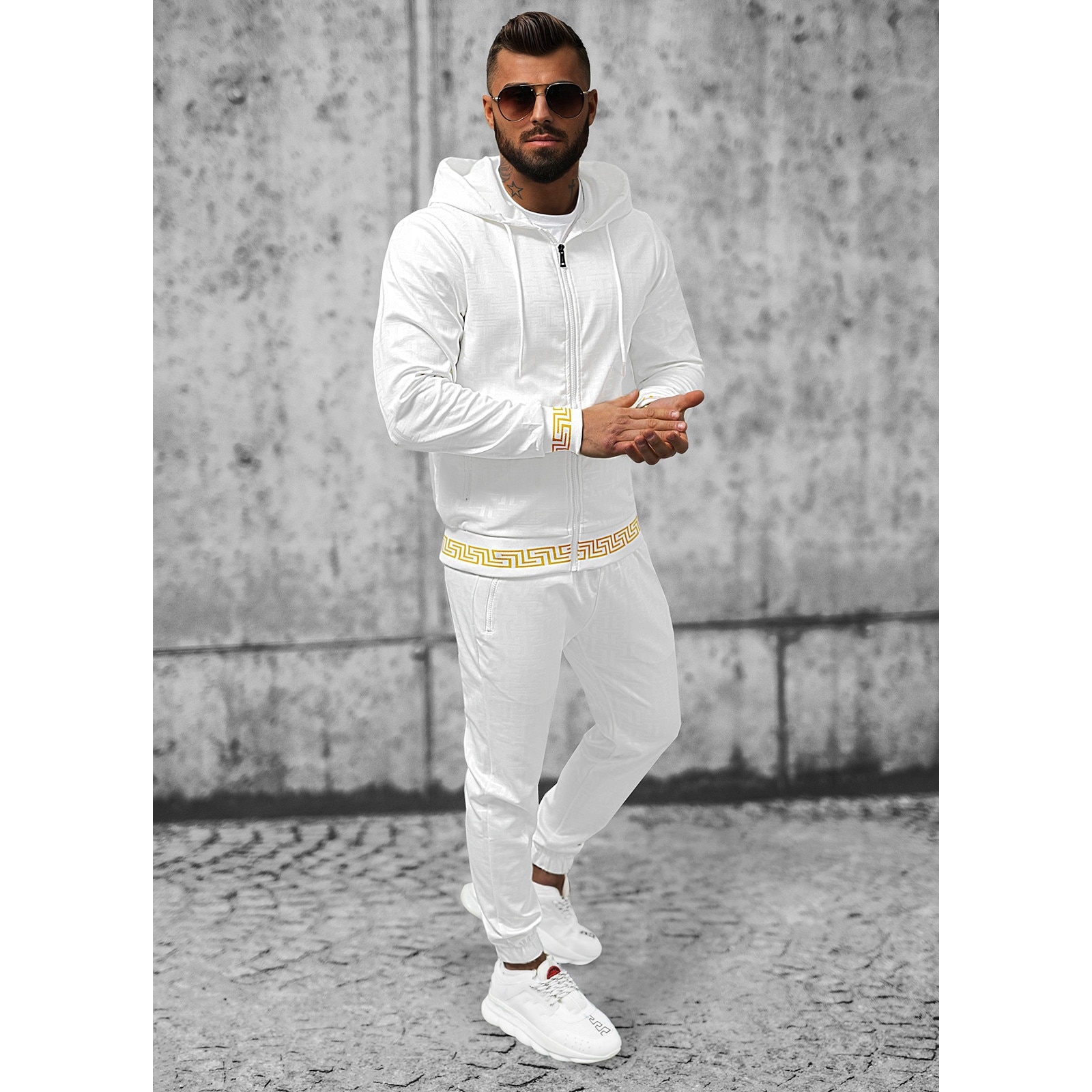 Compleu sport barbati alb OZONEE O/3A161 XL - eMAG.ro