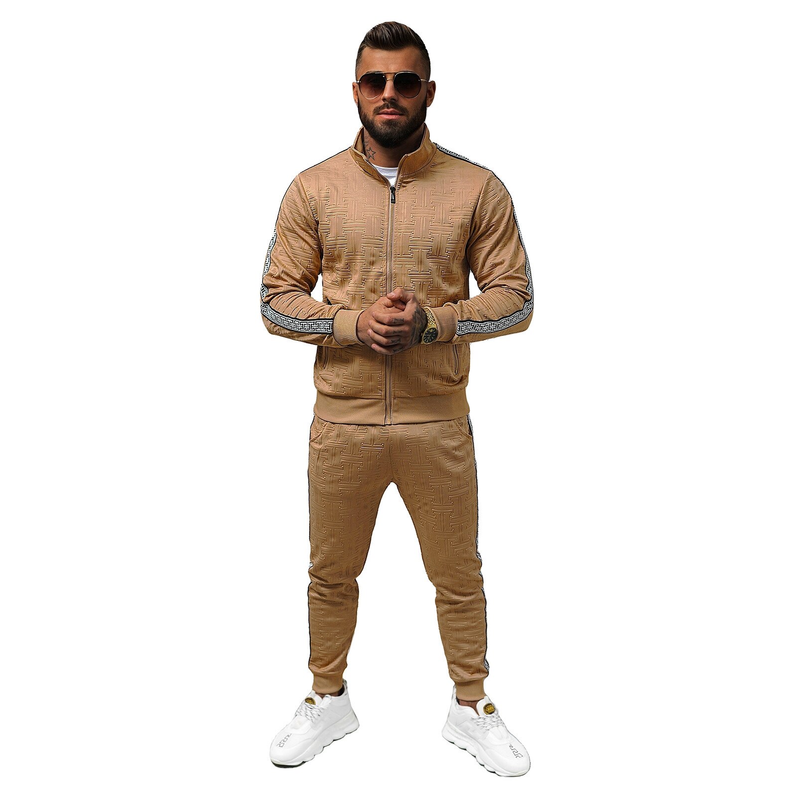 Compleu sport barbati bej OZONEE O/3A163 M - eMAG.ro