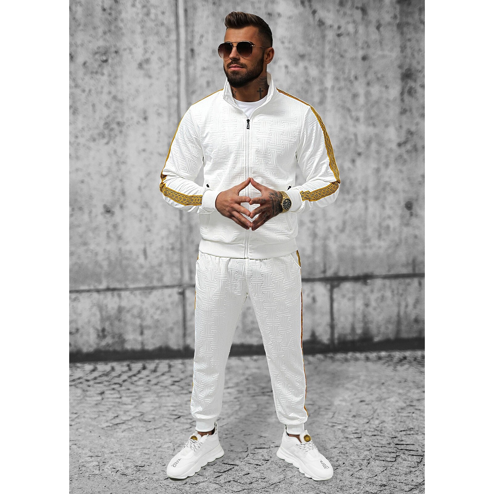 Compleu sport barbati alb OZONEE O/3A163 L - eMAG.ro