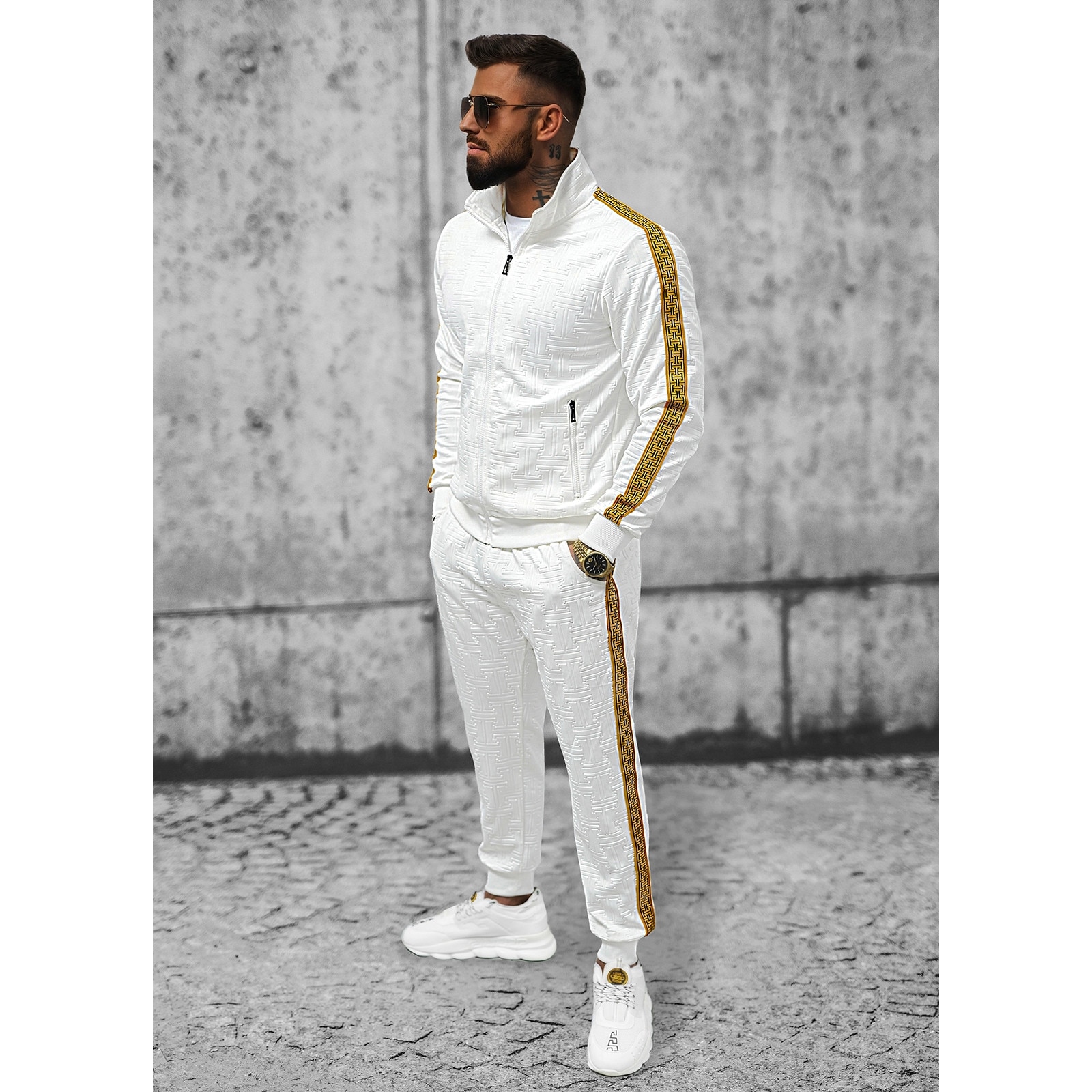 Compleu sport barbati alb OZONEE O/3A163 L - eMAG.ro