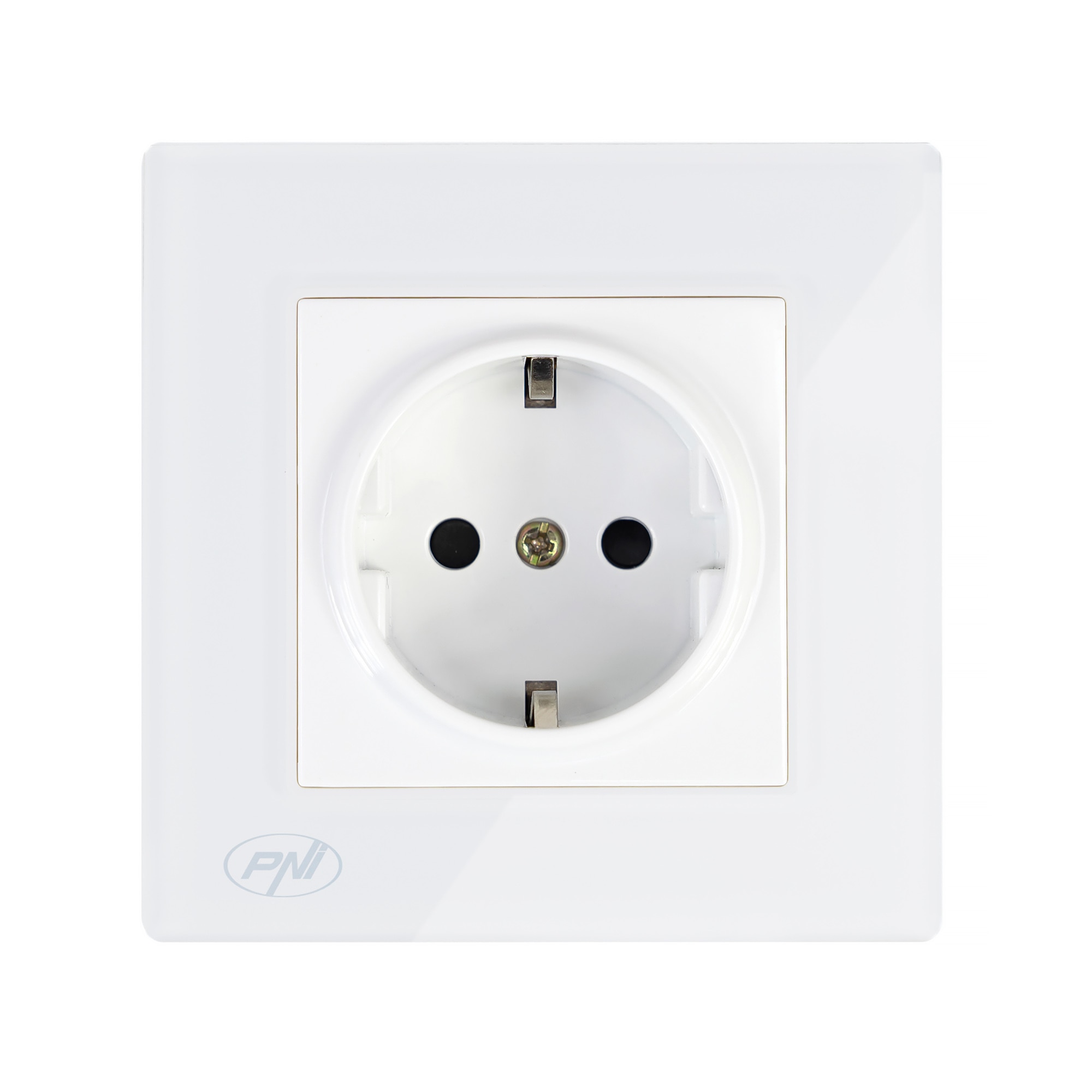Priza simpla incastrabila PNI WP101, 16A, 4000W, 230V, sticla, Alb ...