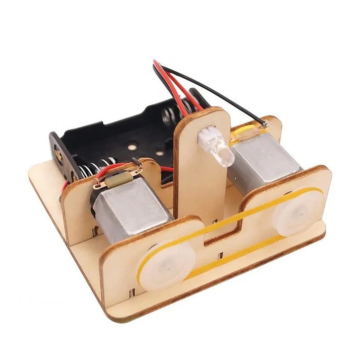 Jucarie Educationala Tetea, Kit lemn STEM, grup generator electric ...
