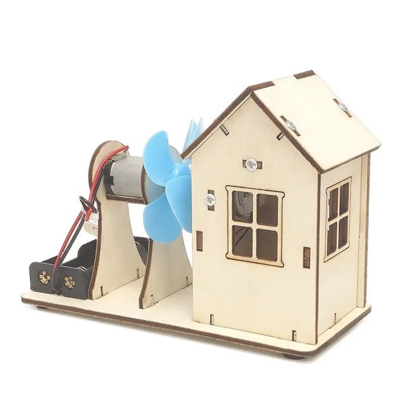 Jucarie Educationala Tetea, Kit lemn STEM, generator eolian de curent ...