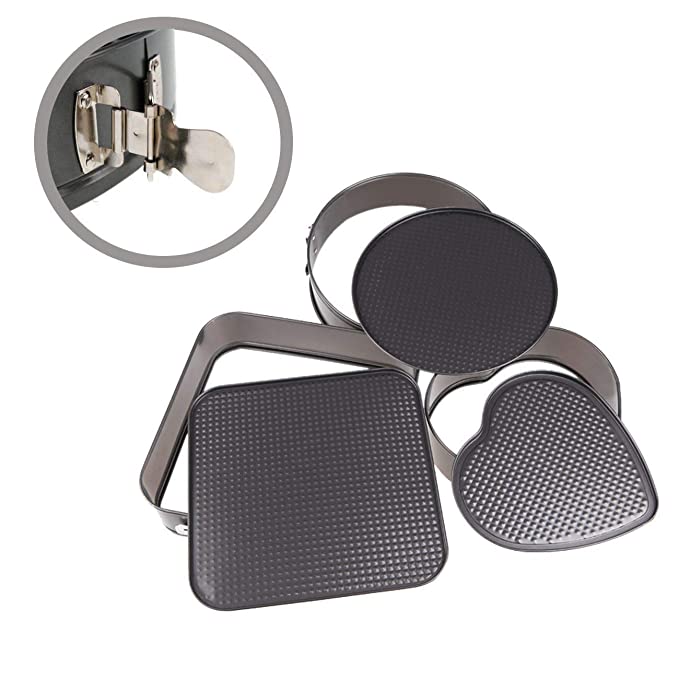 Set 3 Forme pentru Prajituri, Forma de Inima, Patrat si Cerc - eMAG.ro